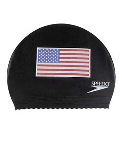 SPEEDO American Latex Flag Cap (Available in Black or White)