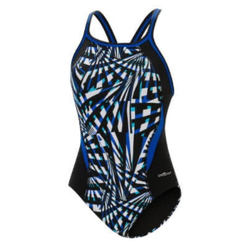DOLFIN Reliance Womens Color Block DBX Back Onepiece Swimsuit