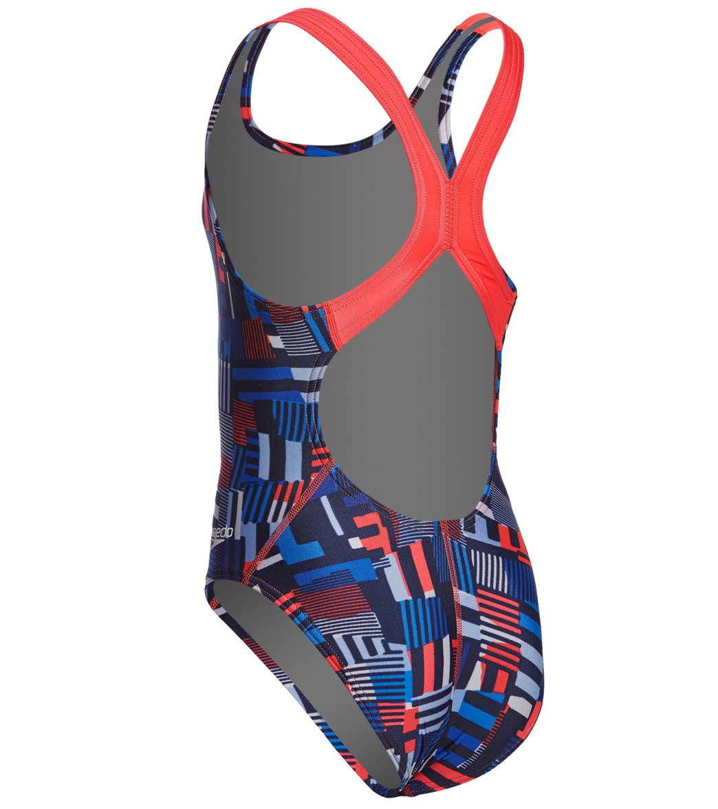 SPEEDO Pro LT Trippy Stripe Drop Back One Piece Swimsuit - Adult